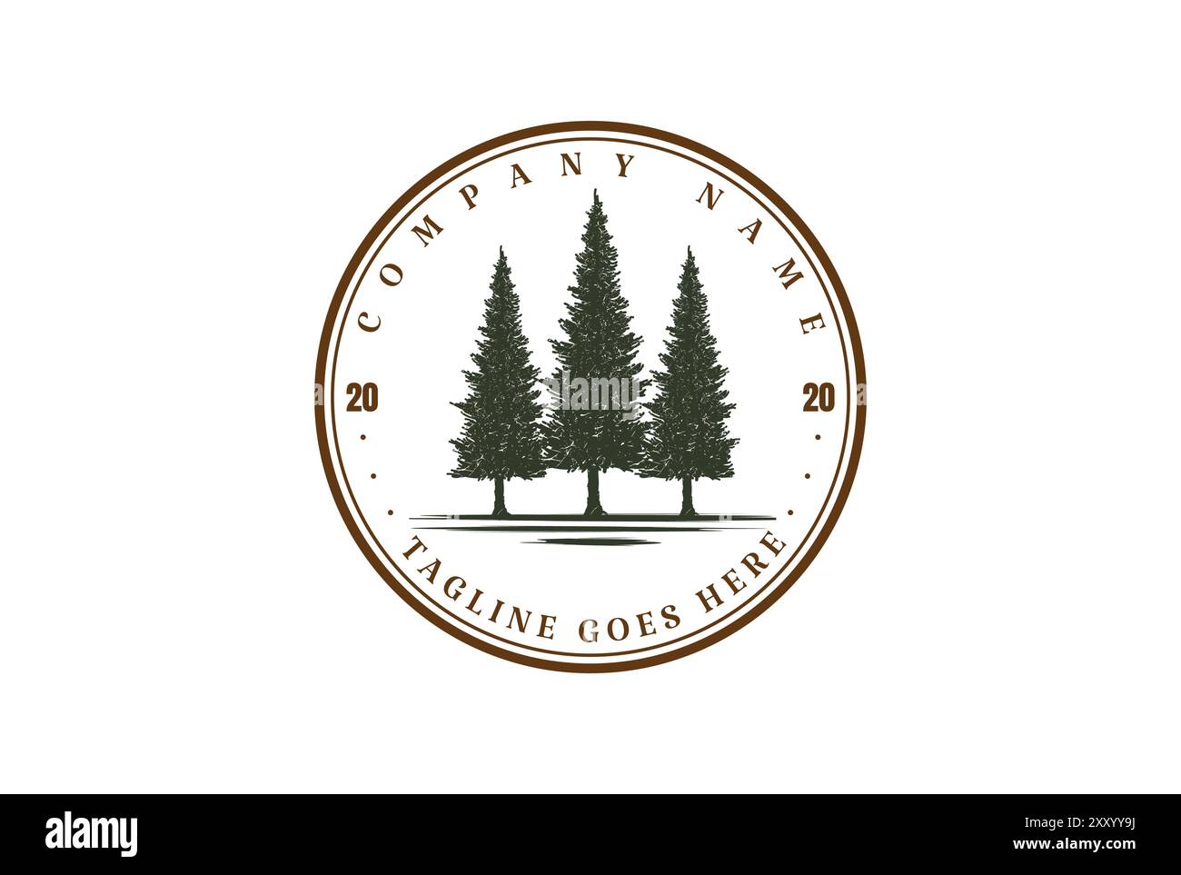 Rustic Pine Evergreen Cedar Cypress Larch Conifer Coniferous Fir Trees ...