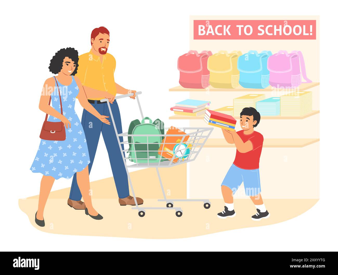 Supermarket child backpack Stock Vector Images - Alamy