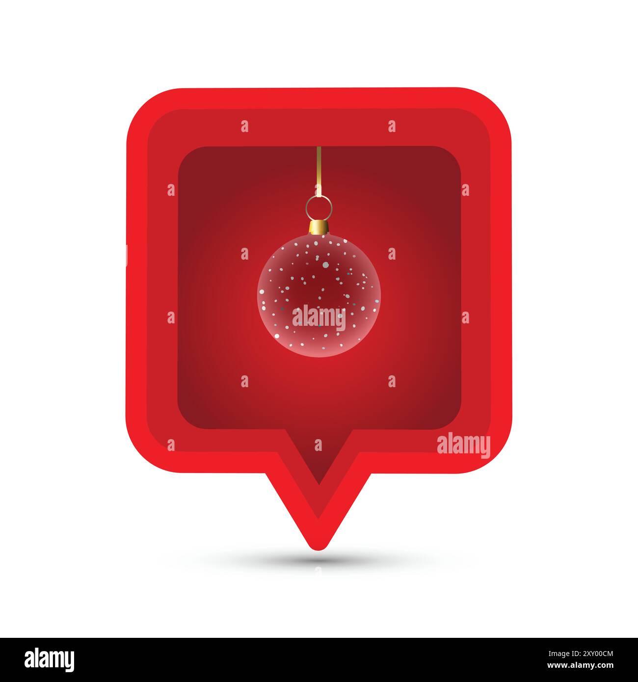 Golden christmas ball hanging Stock Vector Images - Alamy
