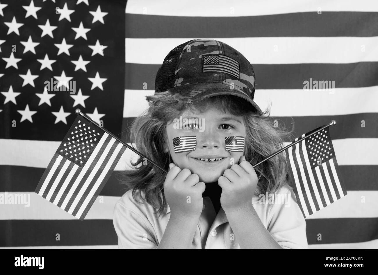 Child american patriot. Child celebration independence day 4th of july ...