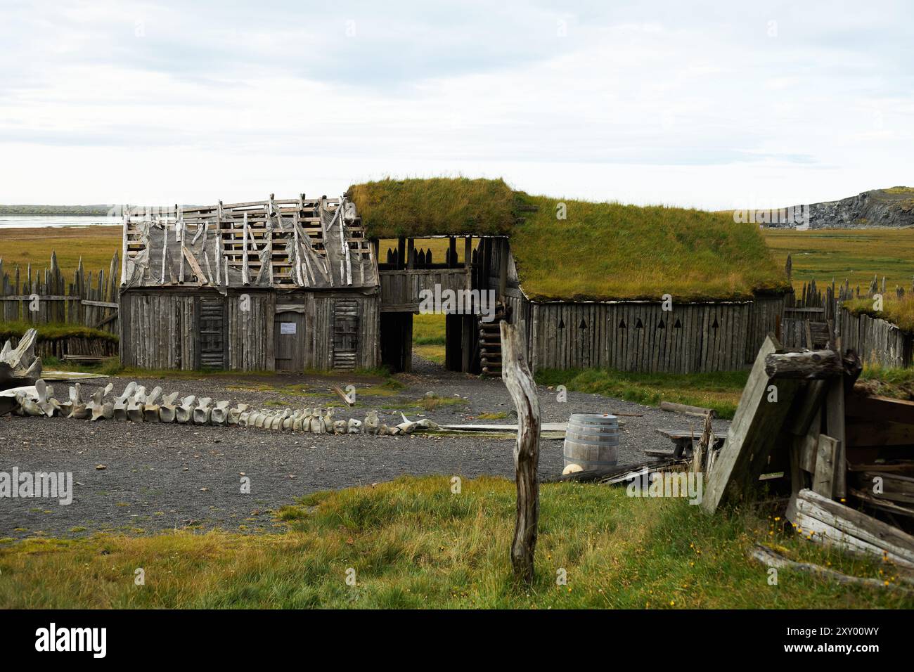 Traditional Viking village. Wooden houses. Iceland Stock Photo - Alamy