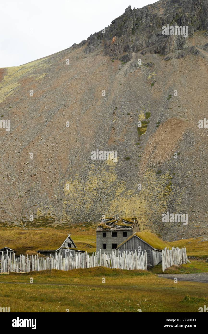 Traditional Viking village. Wooden houses. Iceland Stock Photo - Alamy
