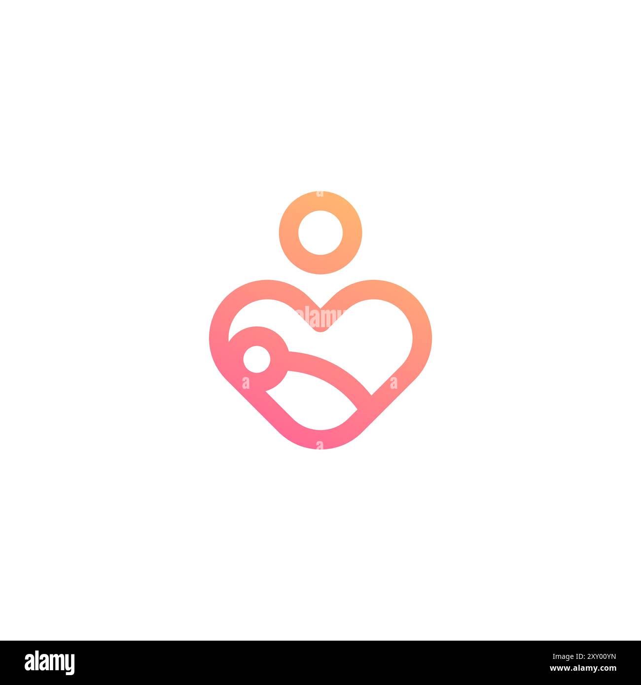 Mother With Baby Logo Vector. Mother Love Baby Logo Stock Vector Image ...