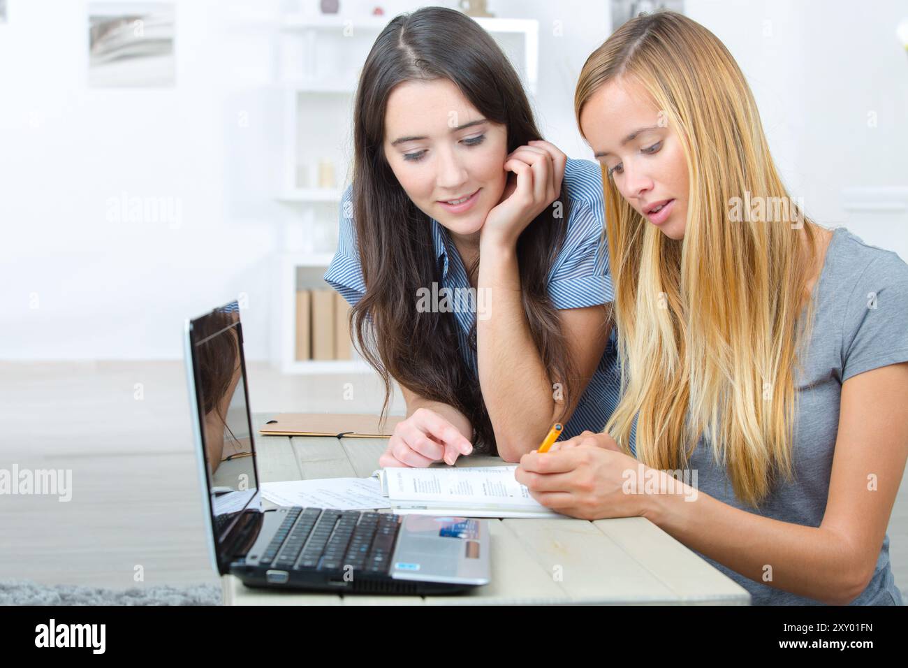 two women understanding the project Stock Photo - Alamy