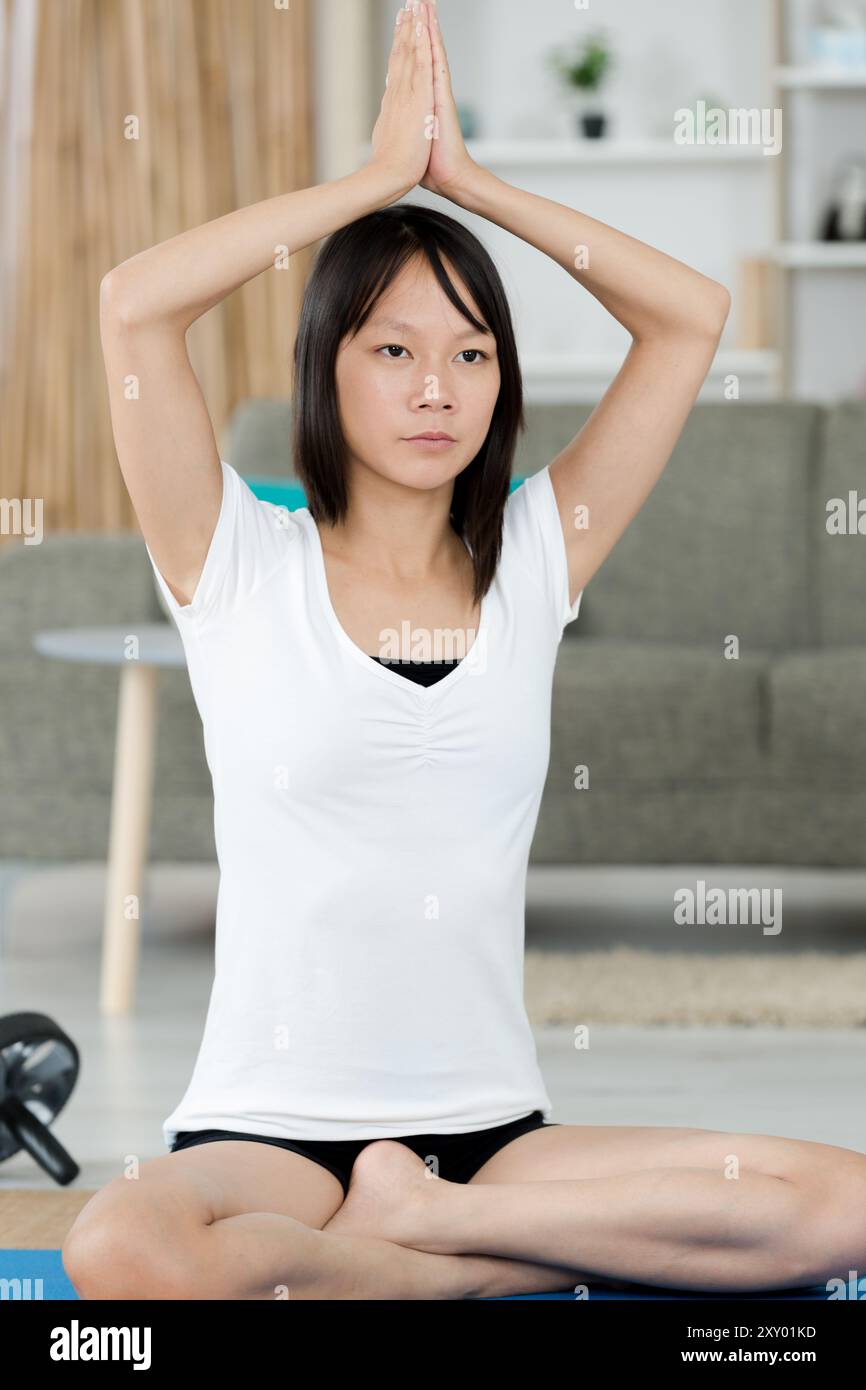 Close up sportive woman yoga hi-res stock photography and images - Alamy