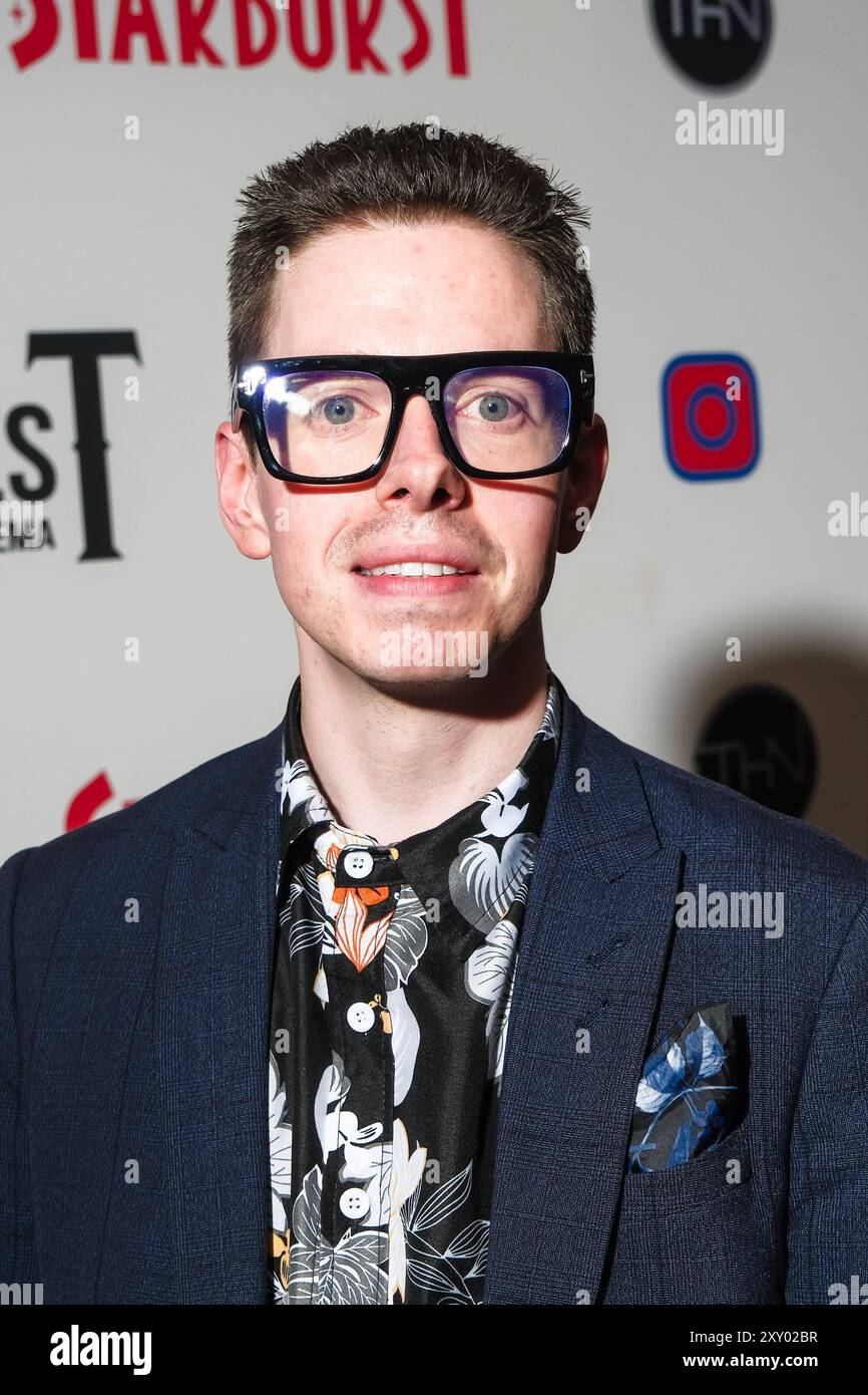 London, UK. 26th Aug, 2024. Liam Conlan photographed on the media wall ...