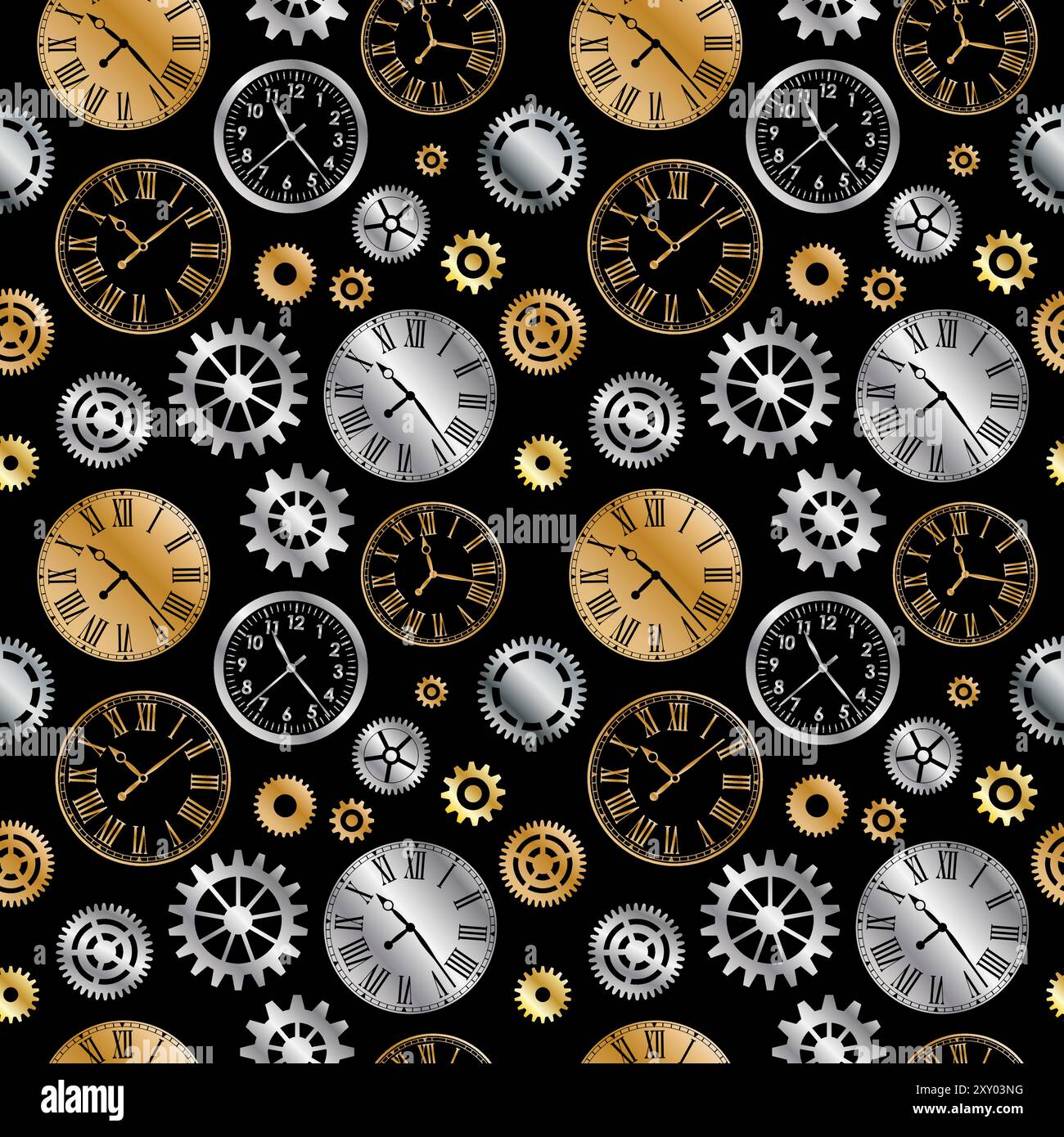 Clocks clockwork cogwheel Stock Vector Images - Alamy