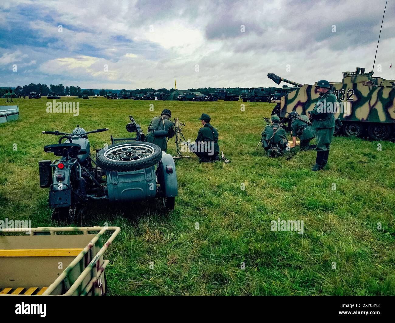 Military scene role play with WW2 theme Stock Photo - Alamy