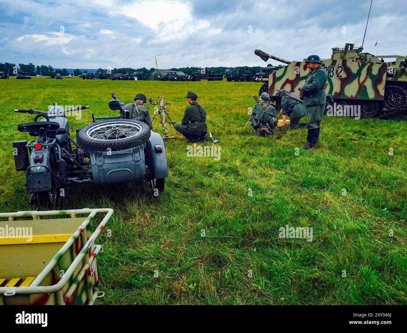 Military scene role play with WW2 theme Stock Photo - Alamy
