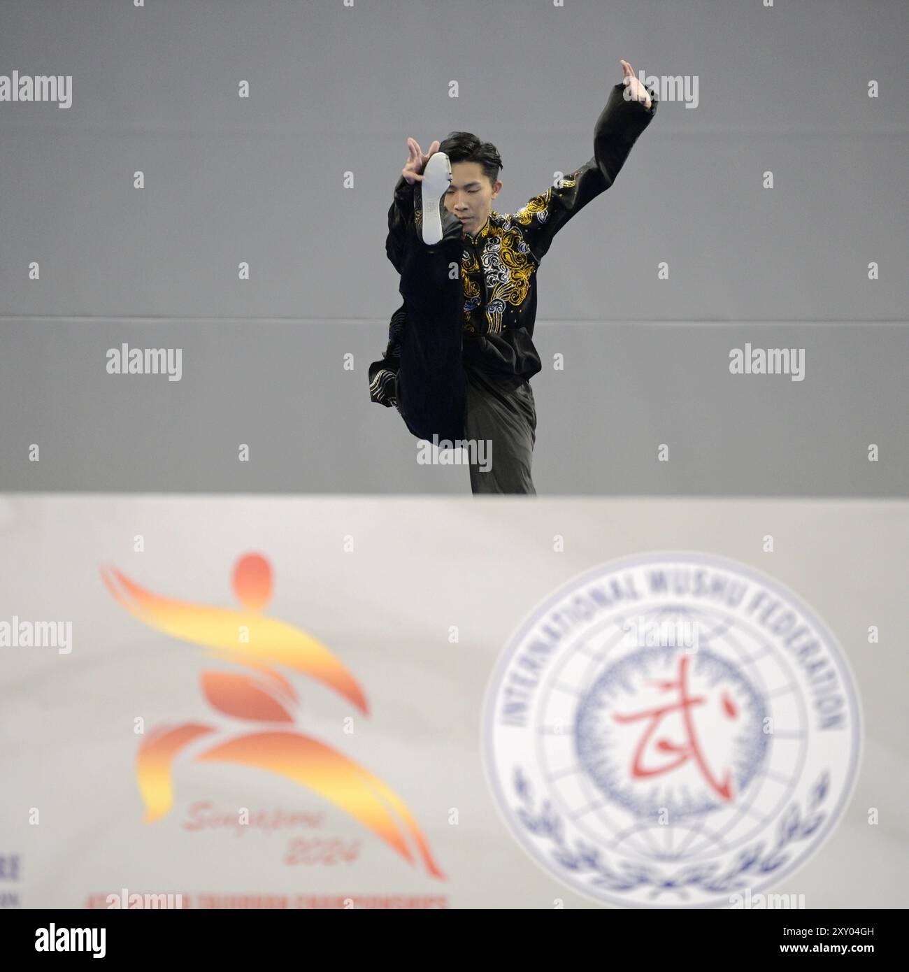 (240827) -- SINGAPORE, Aug. 27, 2024 (Xinhua) -- Hui Tak Yan Samuei of ...