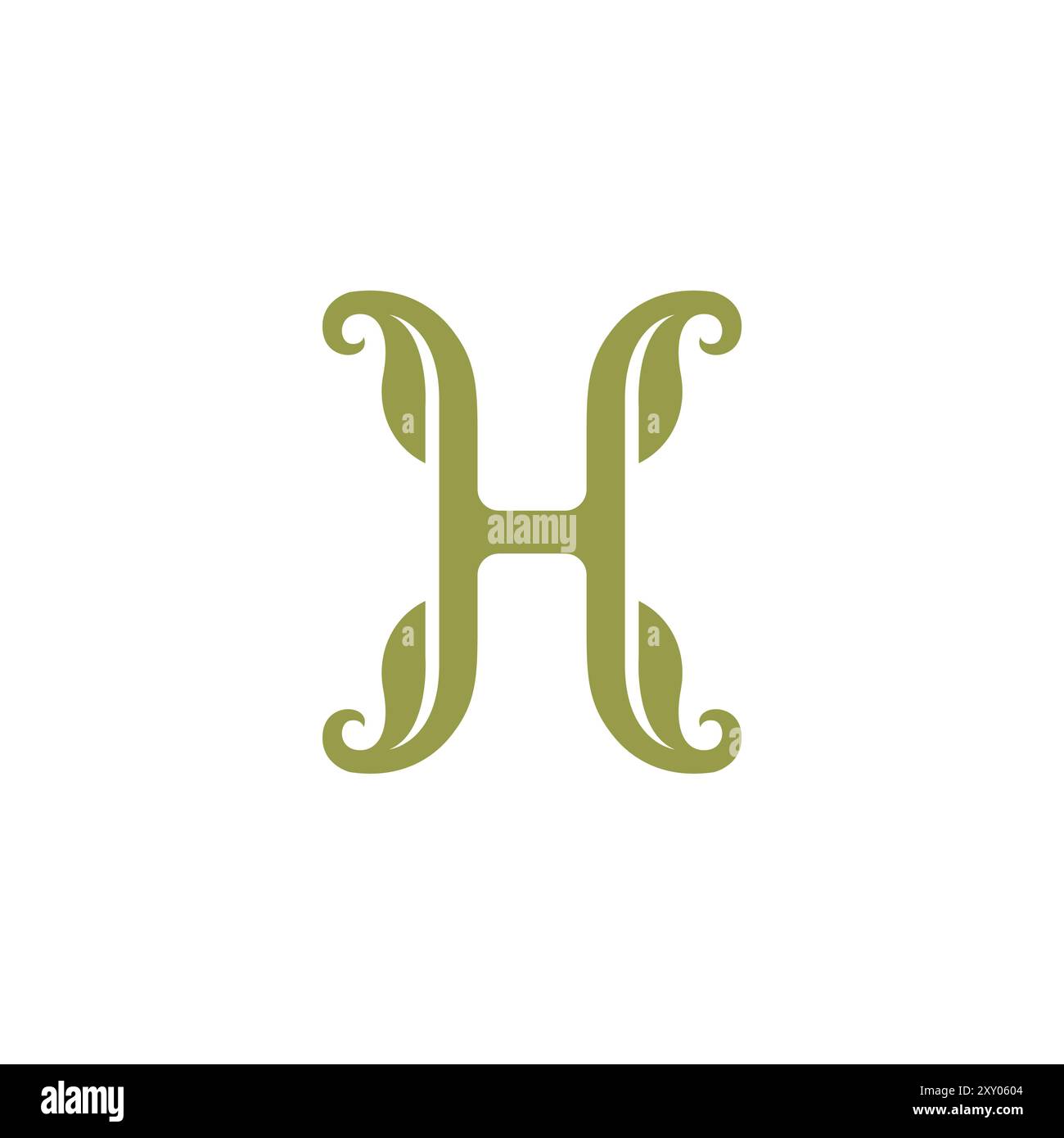 Letter H Combination Leaf Organic Logo. H Leaf Icon Stock Vector Image & Art - Alamy