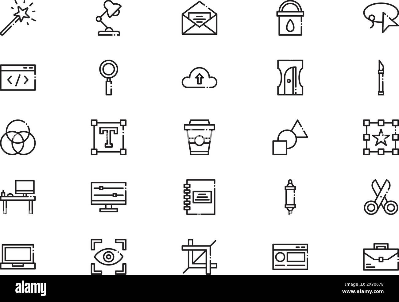 Graphic design icons collection is a vector illustration with editable ...