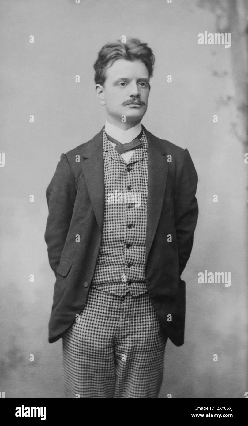Jean Sibelius. Around 1890. Photographed by Hjalmar Sjöman Stock Photo - Alamy