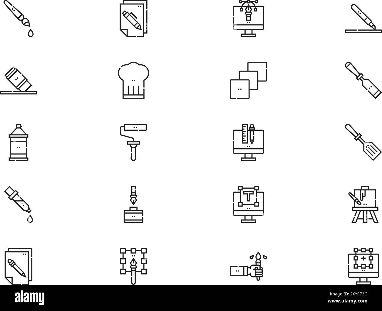 General arts icons collection is a vector illustration with editable ...