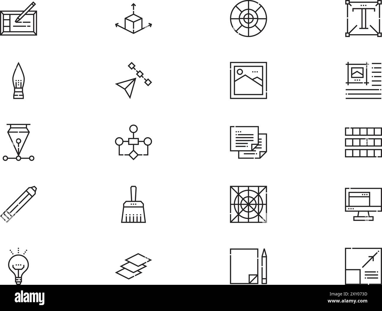 Graphic design icons collection is a vector illustration with editable ...