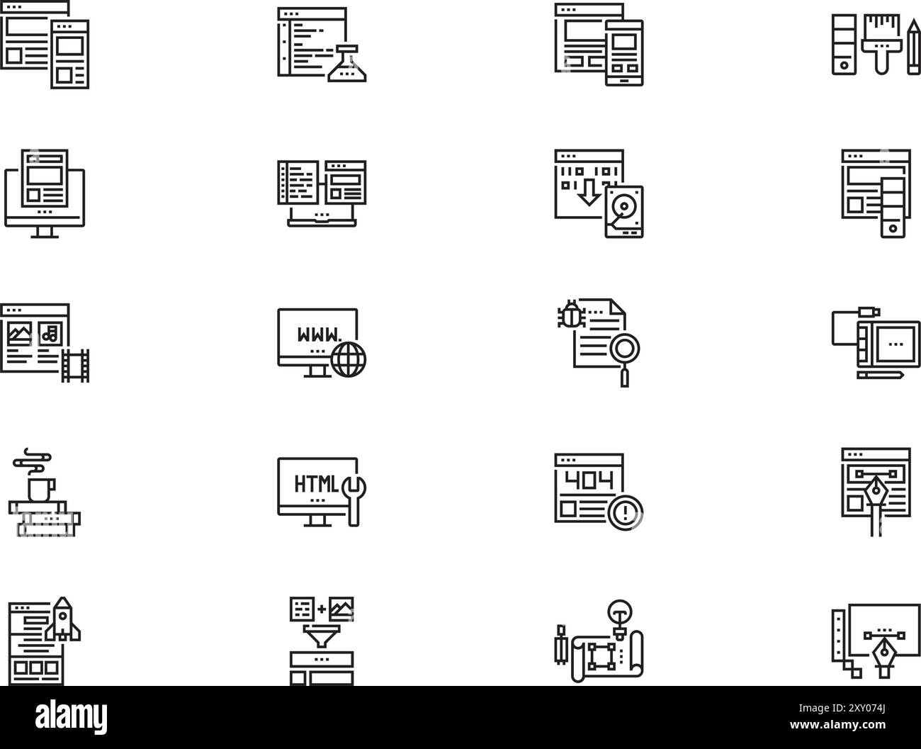 How to design icons Black and White Stock Photos & Images - Alamy