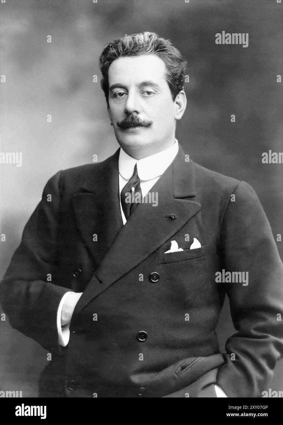 Giacomo Puccini, half-length portrait, standing, facing slightly left ...