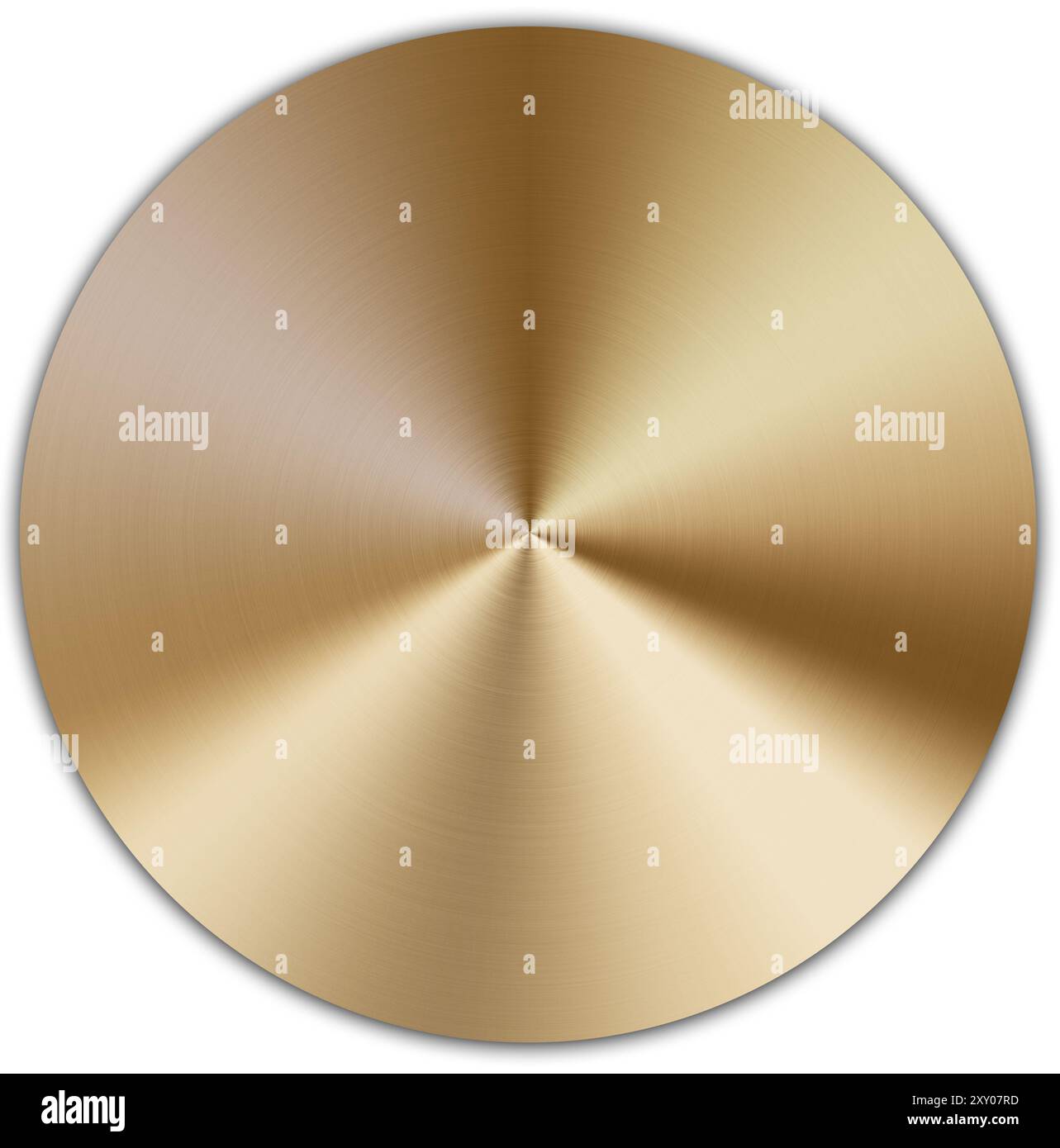 Shiny circular golden metal disc Stock Photo - Alamy