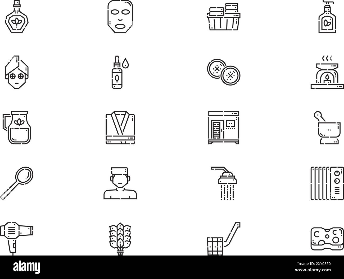Sauna icons collection is a vector illustration with editable stroke Stock Vector Image & Art ...