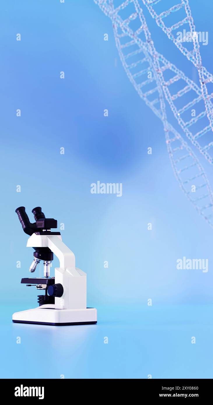 Scientific Microscope 3D illustration Background for advertising and ...