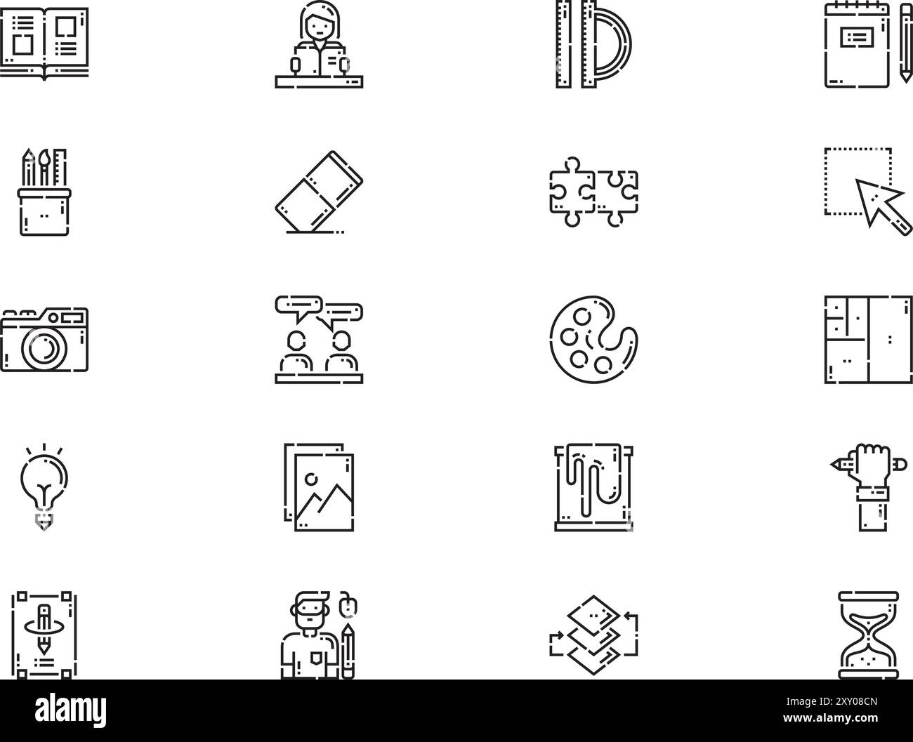Graphic designer icons collection is a vector illustration with ...