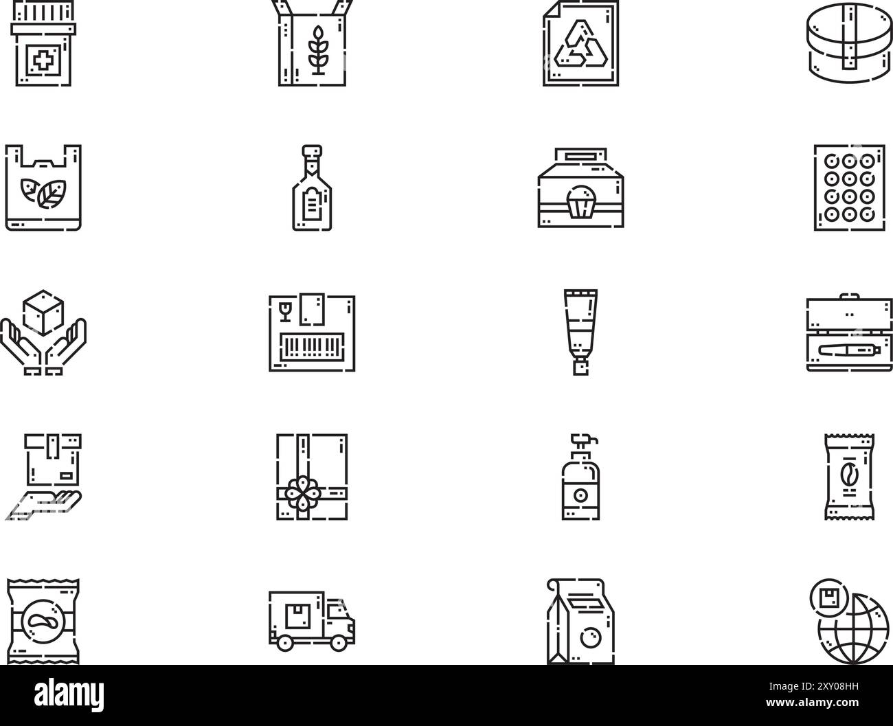 Packaging icons collection is a vector illustration with editable ...