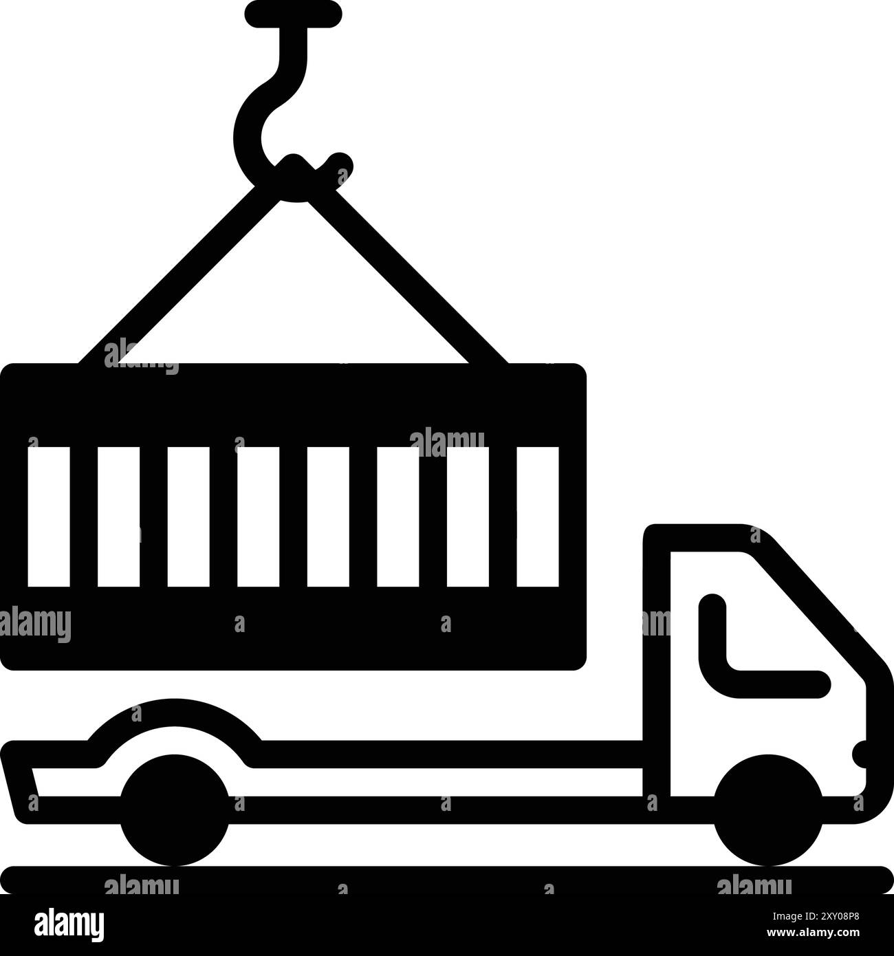 Truck lifting container Cut Out Stock Images & Pictures - Alamy