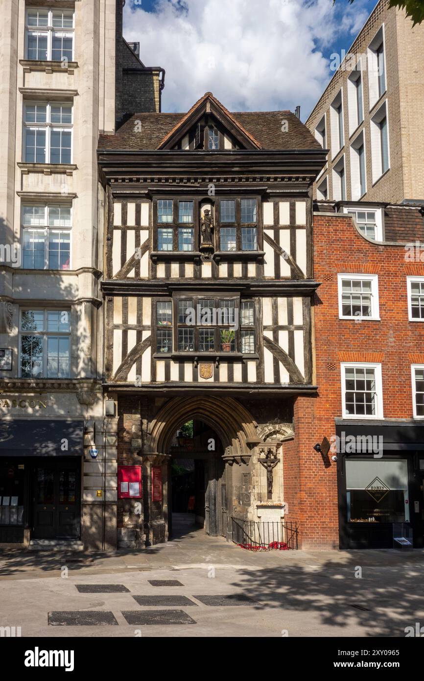 St Bartholomew's Gatehouse, historic timber framed building, Smithfield ...