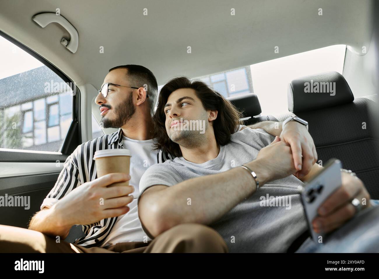 Couple enjoying car ride together hi-res stock photography and images ...
