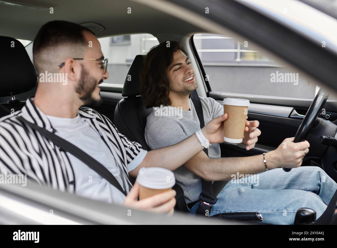 Car interior road coffee hi-res stock photography and images - Alamy
