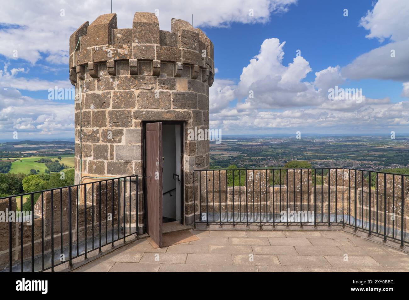 England, Worcestershire, Broadway Tower, 18th-century folly near the ...