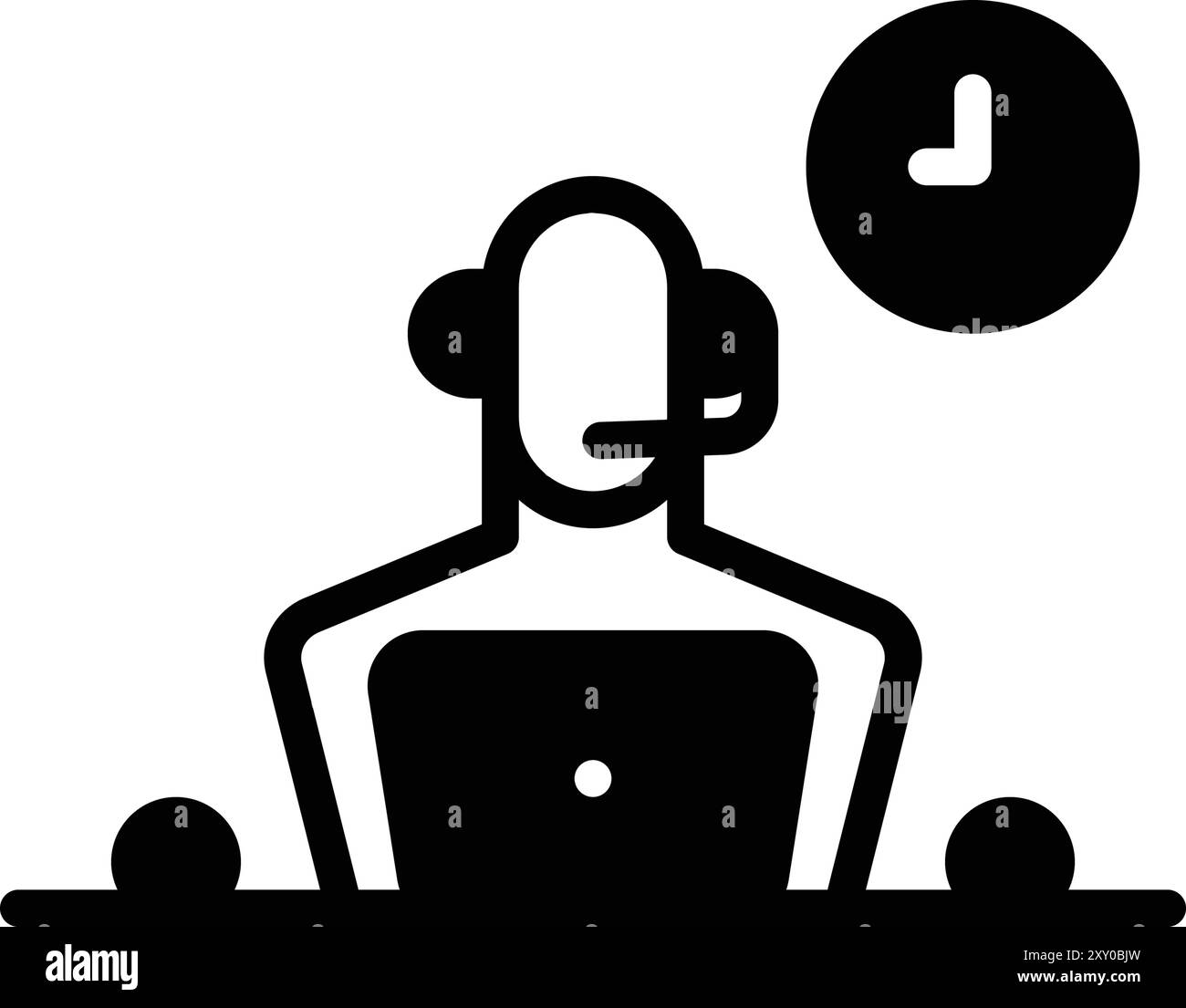 Technical support vector operator Black and White Stock Photos & Images ...