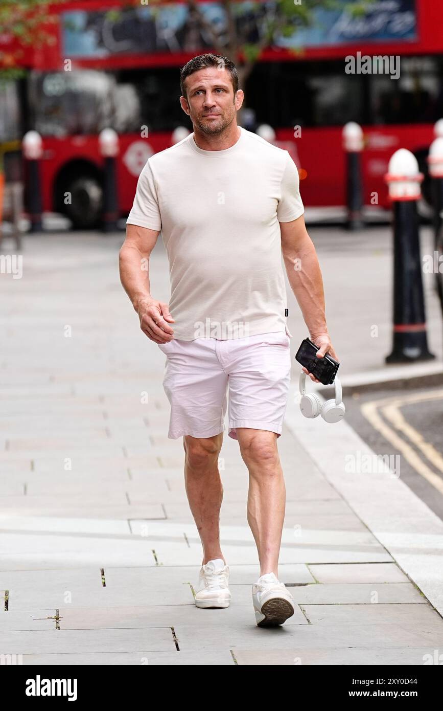 Alex Reid arriving at the Rolls Building, London, where his former ...