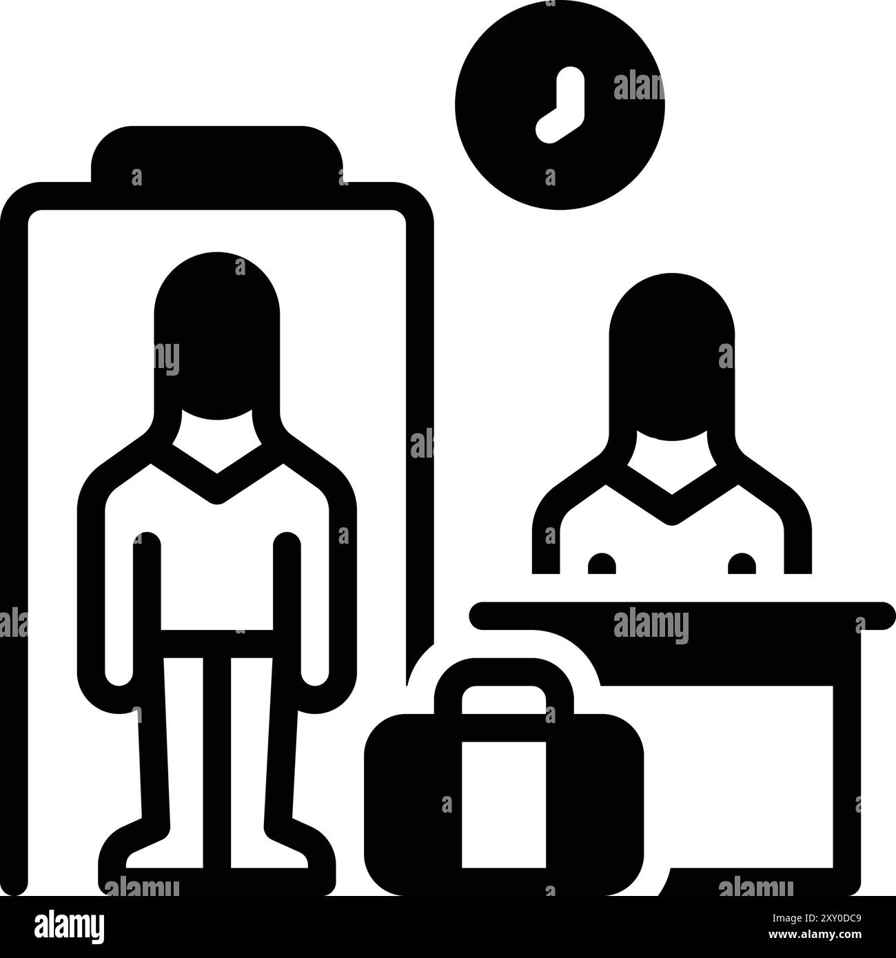 Customer check in Black and White Stock Photos & Images - Alamy