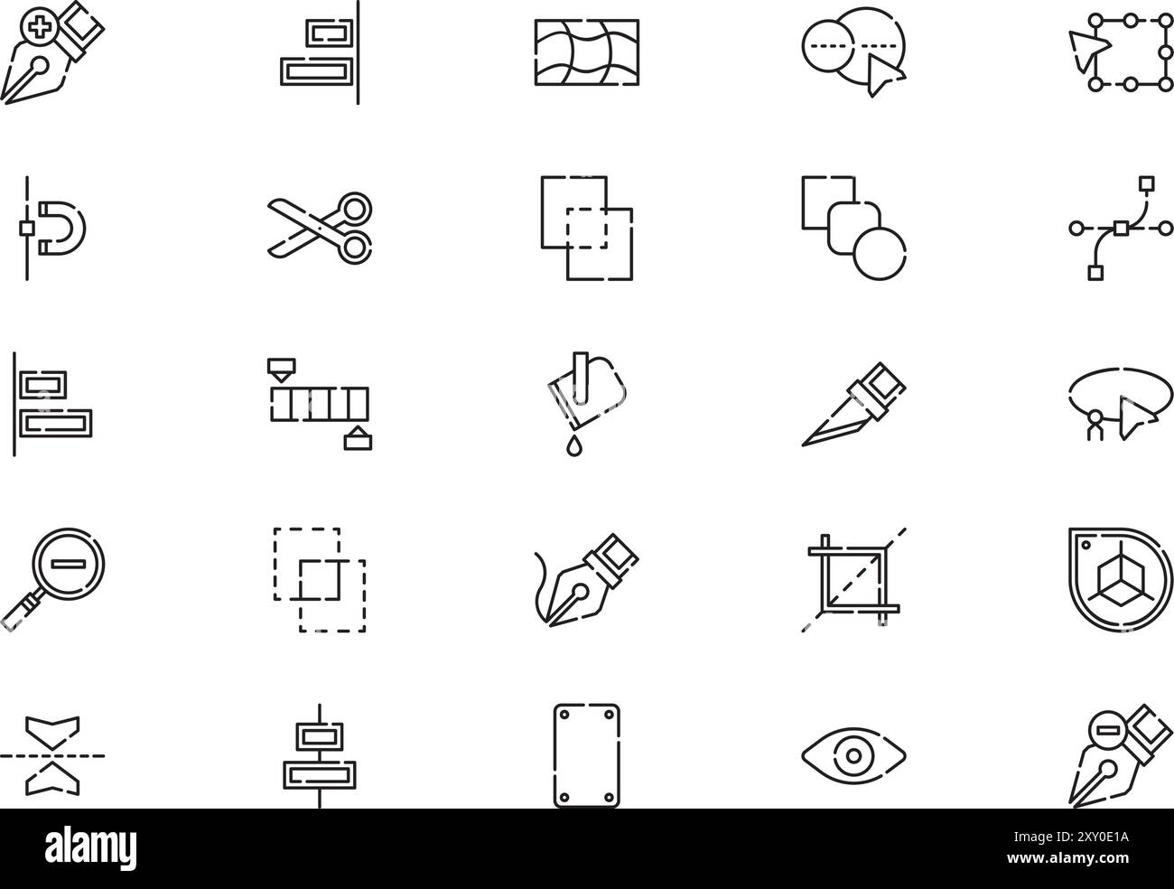 Vector editing tools icons collection is a vector illustration with editable stroke Stock Vector ...