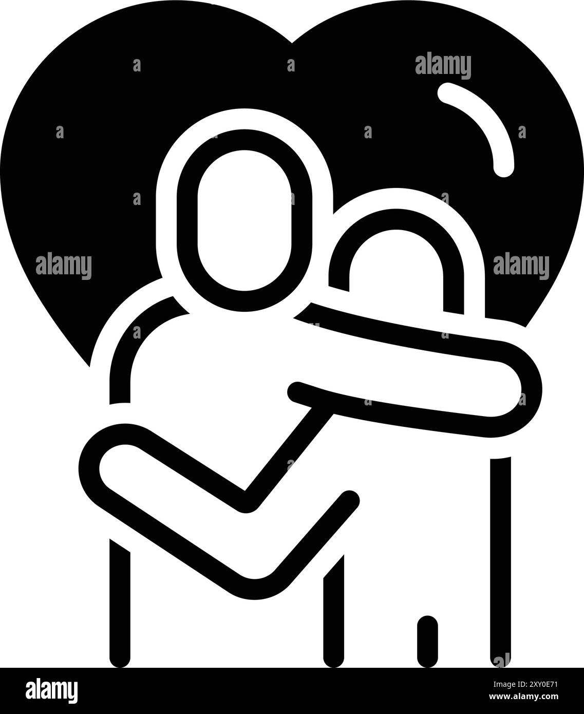Partner cuddle Stock Vector Images - Alamy
