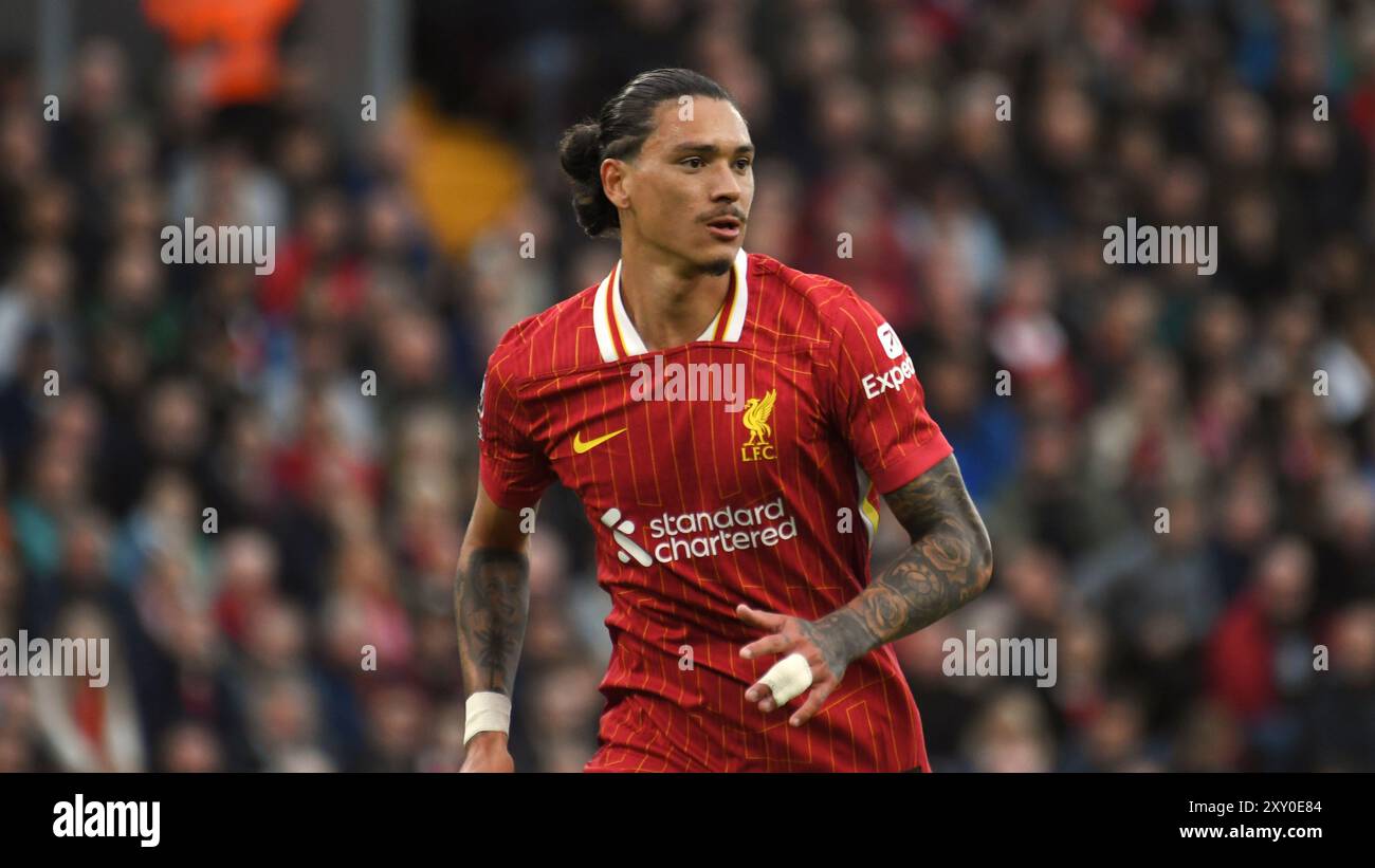 Liverpool's Darwin Nunez during the English Premier League soccer match ...