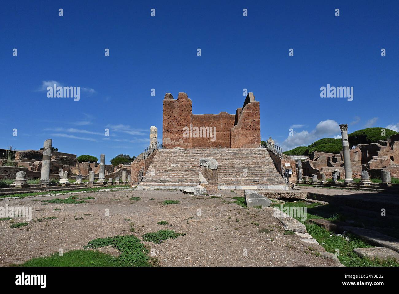 Italy, Ostia: archaeological site of Ostia Antica, ancient Roman city ...