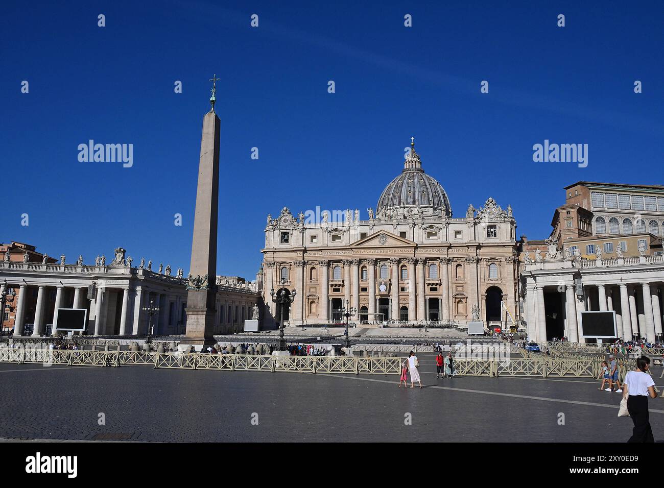 Italy, Rome, Vatican City: St Peter's Square and St Peter's Basilica ...