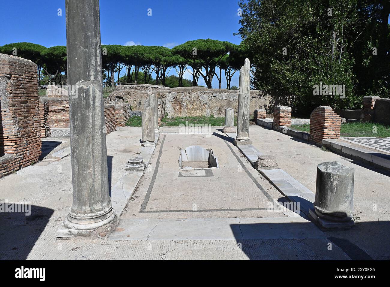 Italy, Ostia: archaeological site of Ostia Antica, ancient Roman city ...