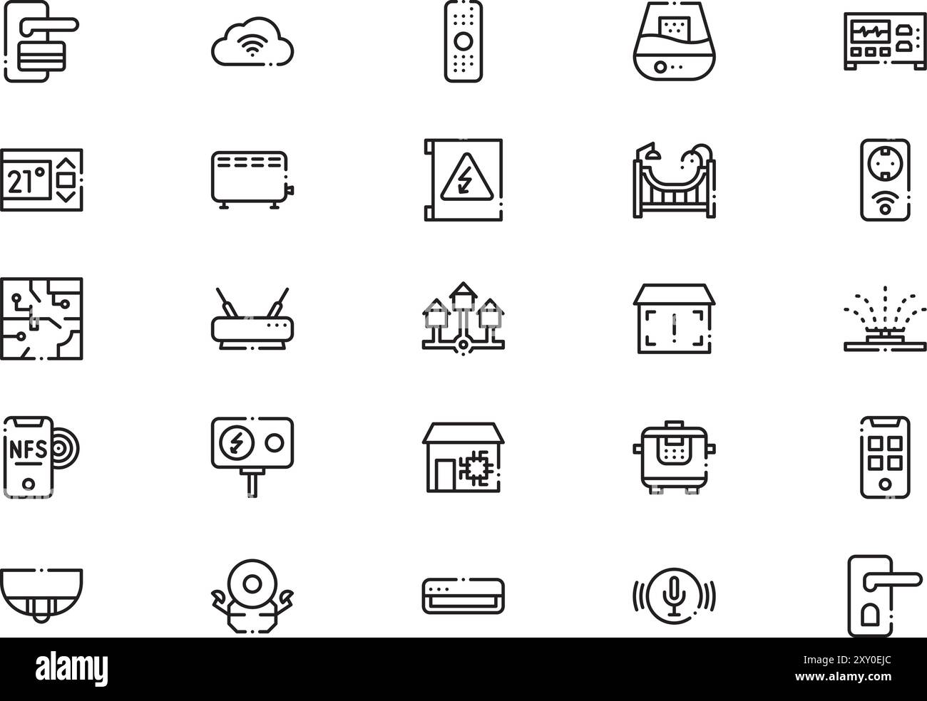 Smarthome icons collection is a vector illustration with editable ...
