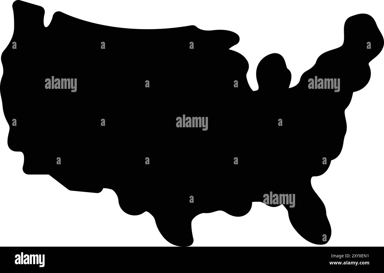 United states map Black and White Stock Photos & Images - Alamy