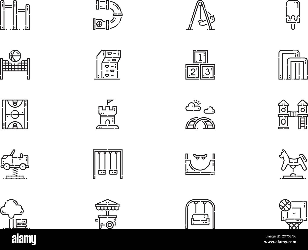 Playground icons collection is a vector illustration with editable ...