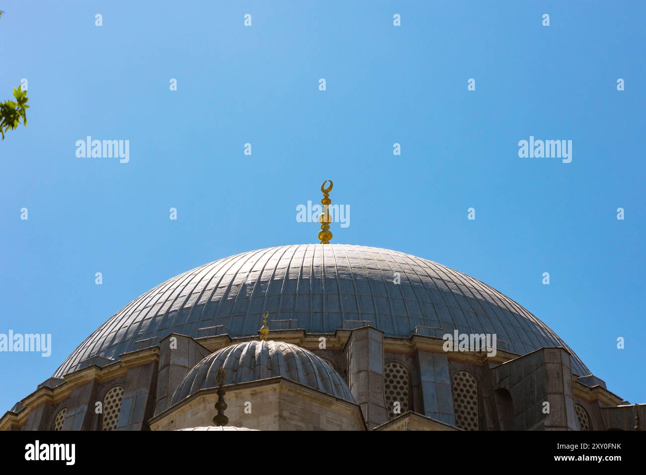 Dome of Suleymaniye Mosque at daytime. Ottoman mosque architecture ...