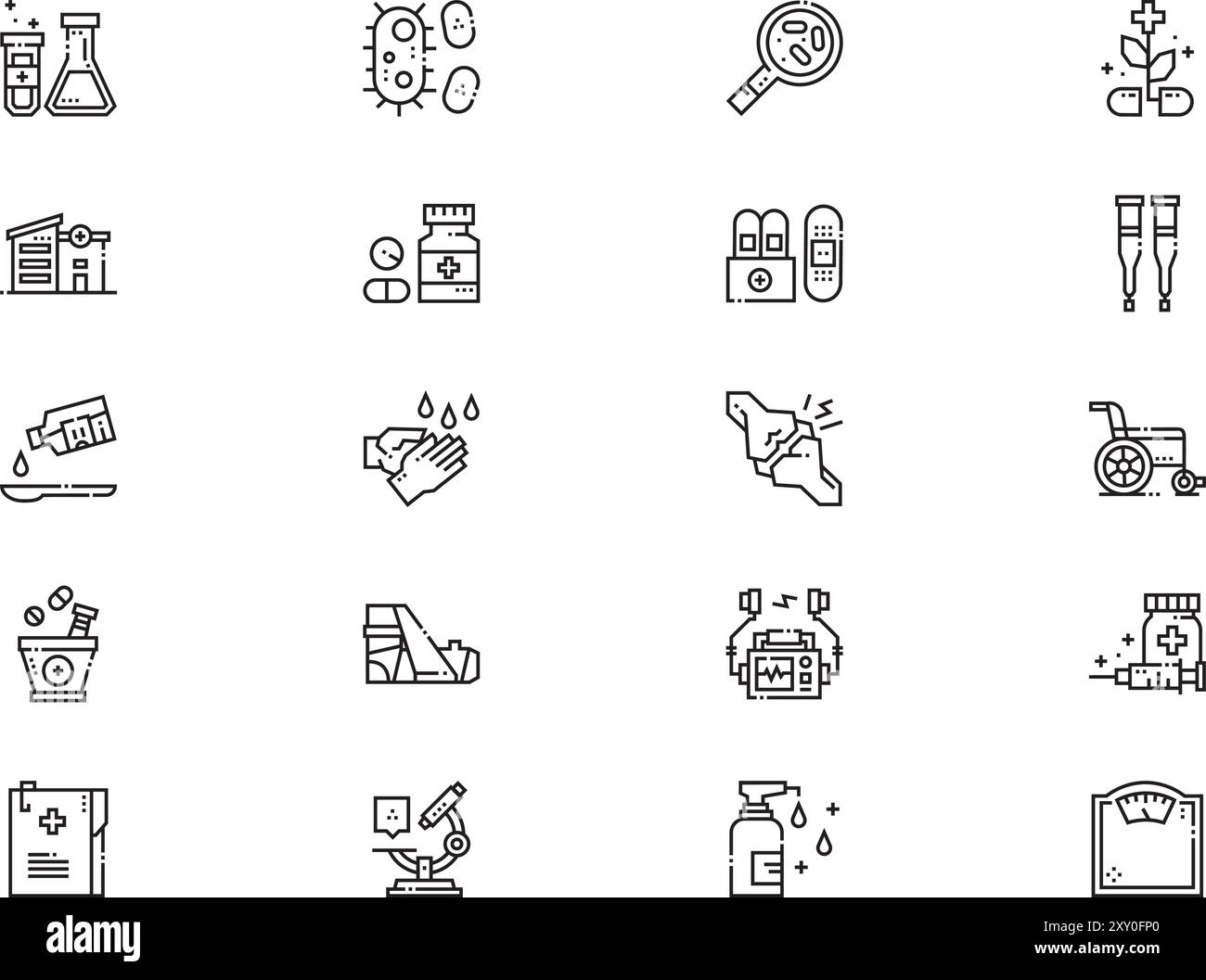 Medical services icons collection is a vector illustration with ...
