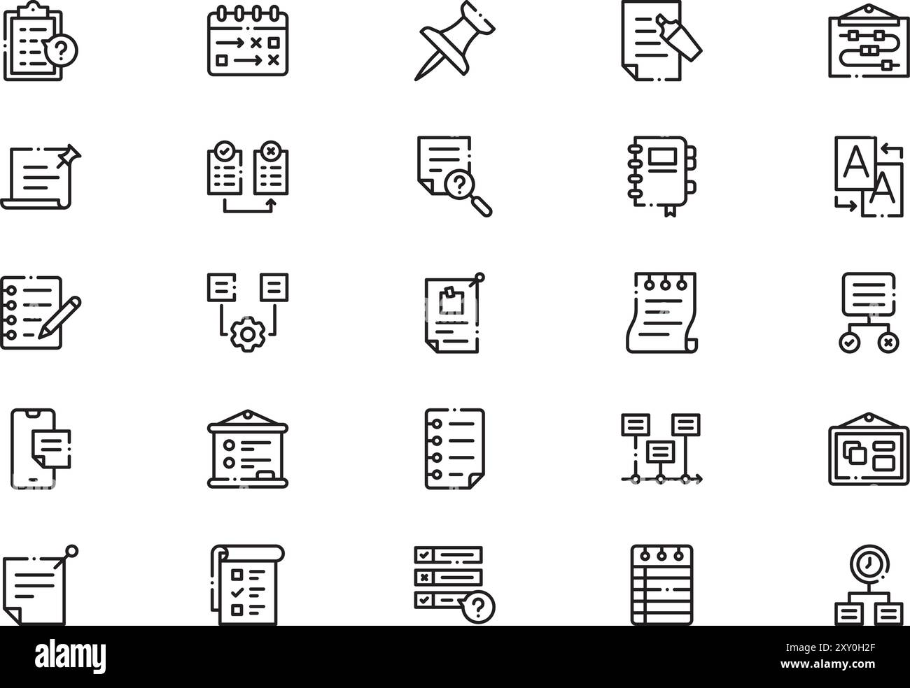 Notes and tasks icons collection is a vector illustration with editable ...