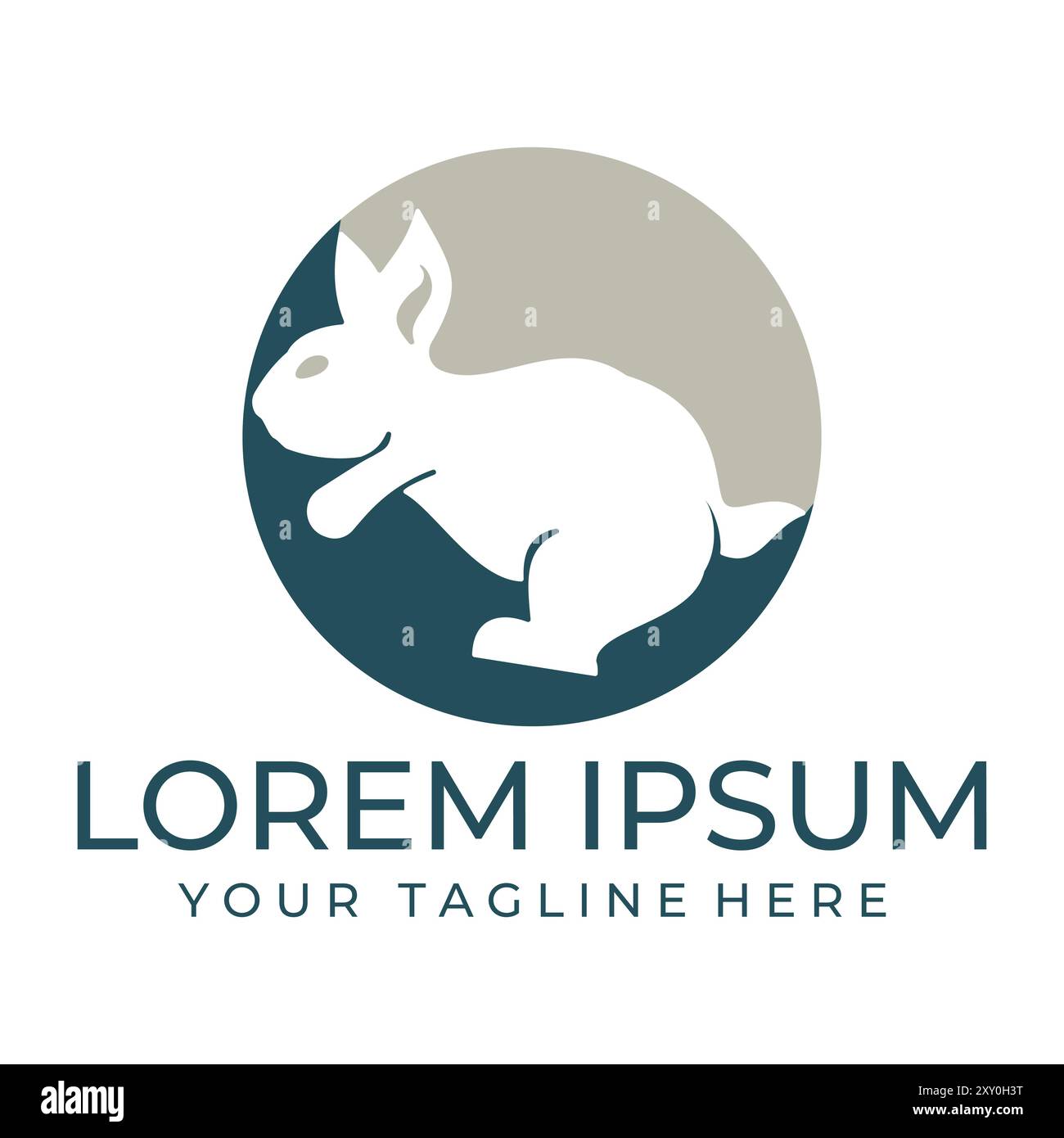 Rabbit logo vector illustrations design icon symbols Stock Vector Image ...