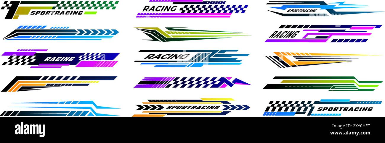 Vinyl stripes. Sport cars wrap design templates vehicles emblem race ...