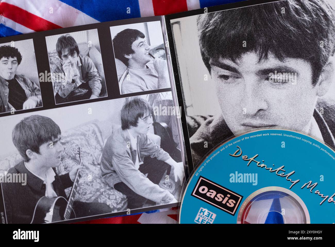 London, UK - August 27 2024: Oasis band cds. Oasis are a popular rock ...