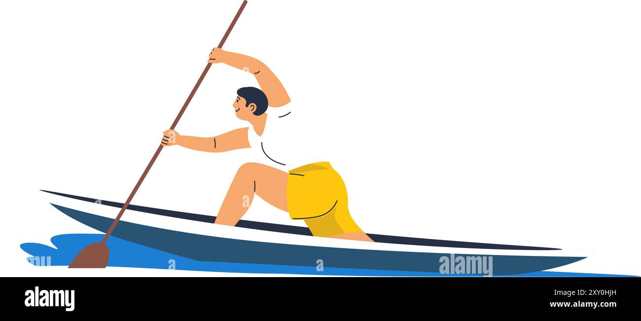 Sport sports row canoe Cut Out Stock Images & Pictures - Alamy